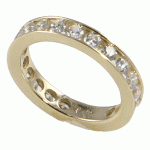 14k Gold Channel Set CZ/Cubic Zirconia Eternity Ring Band , Cubic ...