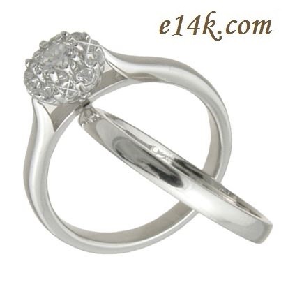 Sterling Silver 0.75 cttw Halo Style Round Brilliant CZ Cathedral ...